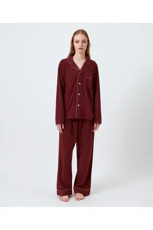 FOO TOKYO Cotton Pajamas Wine - Red