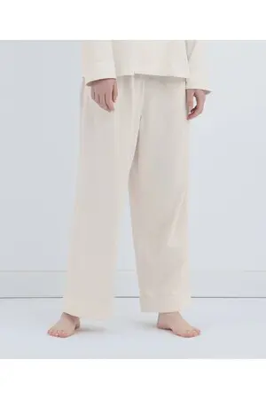 FOO TOKYO Royal Organic Cotton Double Button Pajamas Off - White