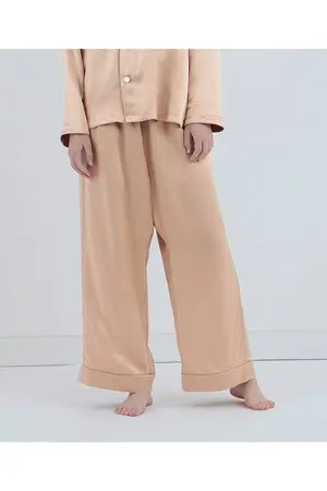 FOO TOKYO Silk Pajama -beige - Pink