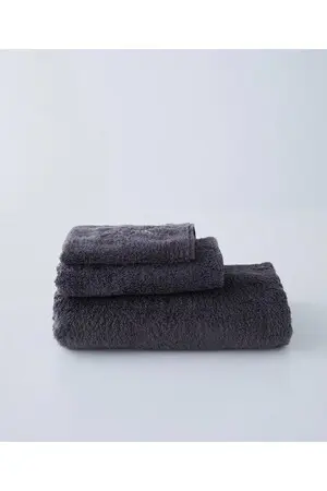 FOO TOKYO Organic Cotton Towel Bath Towel/ Face Towel/ Hand Towel 3-size Set In Same Color Gray - Charcoal