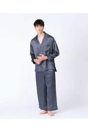 FOO TOKYO Silk Pajamas Gray - Charcoal