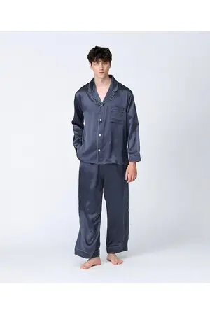 FOO TOKYO Silk Pajamas Elegant - Navy