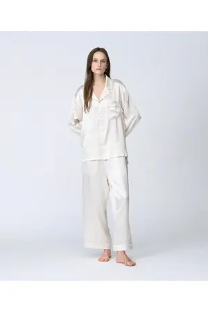 FOO TOKYO Silk Pajamas Pearl - White