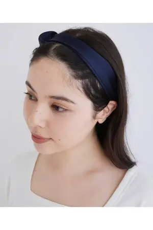 FOO TOKYO Silk Hairband - Navy