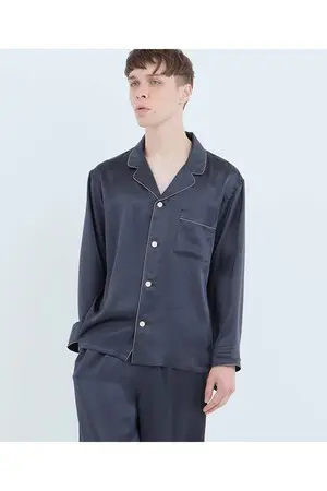 FOO TOKYO Silk Pajama Elegant - Navy