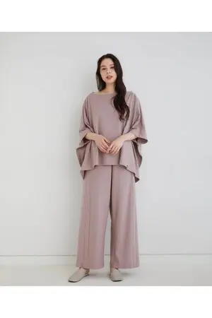 FOO TOKYO Royal Organic Cotton Poncho And Wide Pants Set