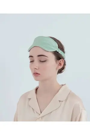 FOO TOKYO Silk Eye Mask Mint - Green