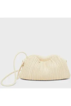 MANSUR GAVRIEL Pleated Mini Cloud Clutch Crema