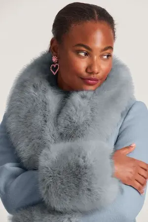 LoveShackFancy Havilina Wool Coat - Blue
