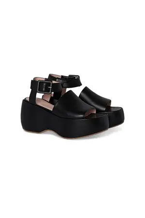 Rosetta Getty Platform Clog Sandal - Black