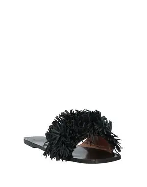 ATP ATELIER Leather Sandals With Fringes
