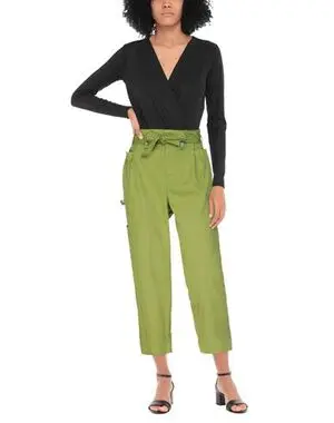High Tapered Woven Pants - Green