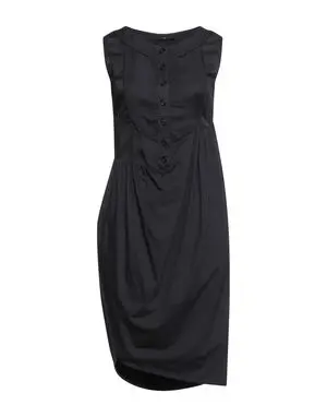 High Midi Dress Cotton And Elastane - Midnight Blue