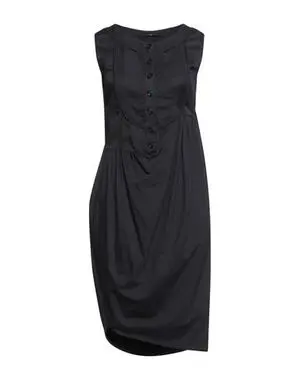 High Midi Dress Cotton And Elastane - Midnight Blue