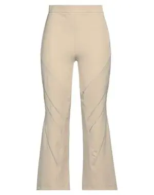 High Flared Leg Pants - Sand