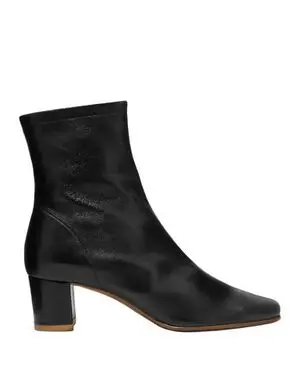 By Far Leather Ankle Boots - Black