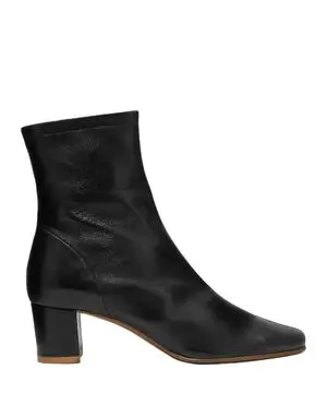 By Far Leather Ankle Boots - Black