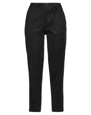 GAËLLE PARIS Tapered Lamé Pants - Black