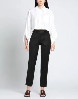 GAËLLE PARIS Tapered Lamé Pants - Black