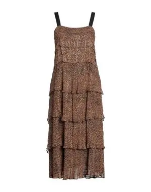 Pinko Flared Midi Dress - Brown