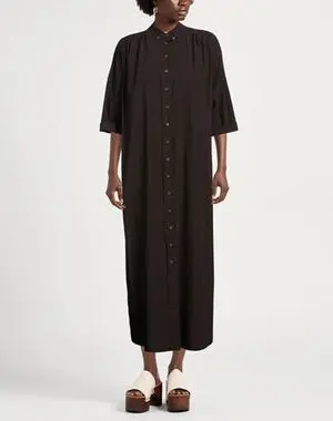 8PM Cotton Shirt Dress - Brown