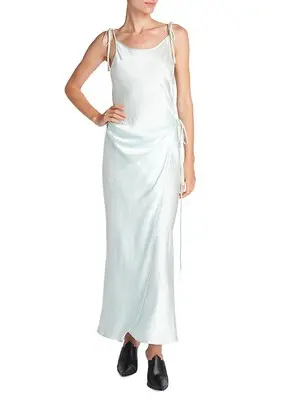 Acne Studios Dayla Satin Draped Maxi-dress