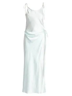 Acne Studios Dayla Satin Draped Maxi-dress