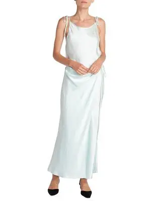 Acne Studios Dayla Satin Draped Maxi-dress