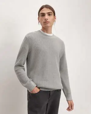 Everlane Ribbed Crew Neck Sweater - Heathered Grey
