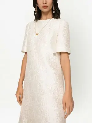 Dolce & Gabbana Floral-jacquard Midi Dress