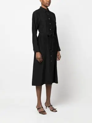 P.a.r.o.s.h Belted Silk Shirt Dress