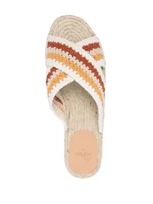 CastaÑer Crossover-strap Raffia Espadrilles