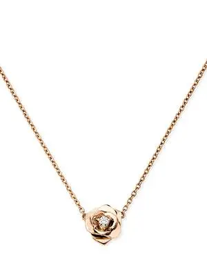 PIAGET Rose Gold Rose Diamond Necklace - One-color