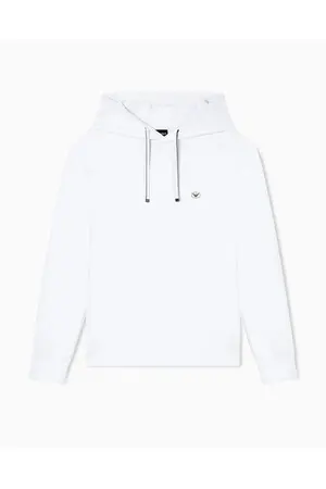 Emporio Armani Hooded Micro Logo Sweatshirt - White