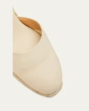 CastaÑer Carina Canvas Ankle-wrap Wedge Espadrilles - Ivory