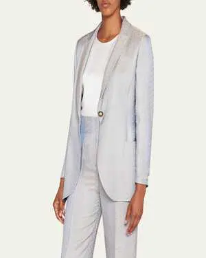 Giorgio Armani Abstract Jacquard Blazer