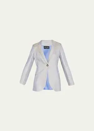 Giorgio Armani Abstract Jacquard Blazer