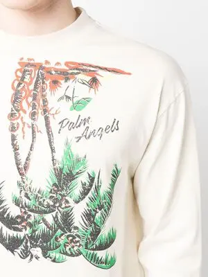Palm Angels Graphic-print Long-sleeve Sweatshirt