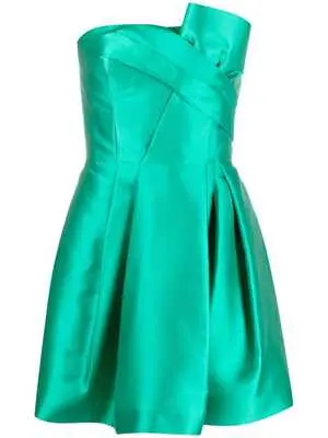 Alberta Ferretti Gathered-detail Strapless Minidress
