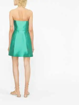 Alberta Ferretti Gathered-detail Strapless Minidress