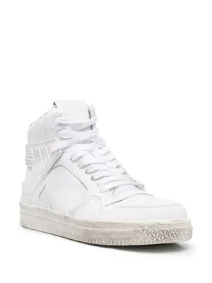 Philippe Model Panelled Leather High-top Sneakers - White