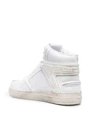 Philippe Model Panelled Leather High-top Sneakers - White