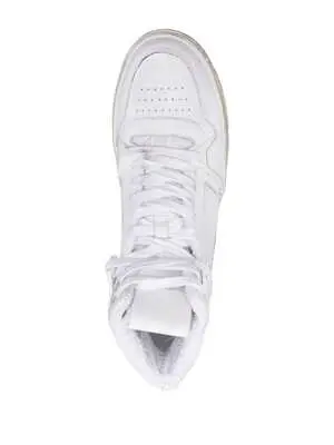 Philippe Model Panelled Leather High-top Sneakers - White