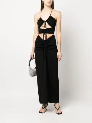 Christopher Esber Cut-out Ruched Midi Dress