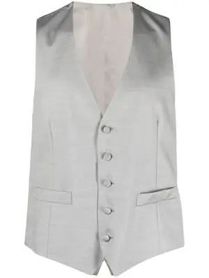 DELL'OGLIO Button-front Tailored Waistcoat