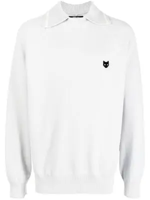 SONGZIO Logo-patch Crew-neck Sweatshirt - Grey