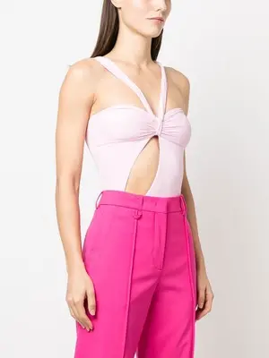 Blumarine Knot-detail Sleeveless Bodysuit