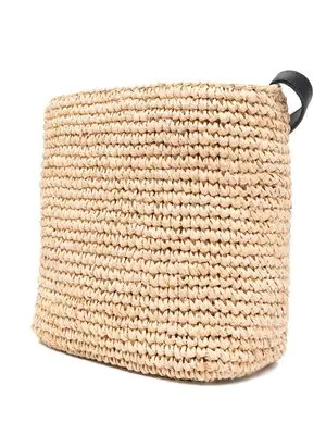 Kenzo Boke Flower Straw Crossbody Bag