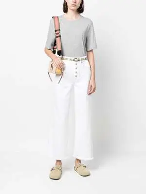 Polo Ralph Lauren Cropped Wide-leg Jeans - White
