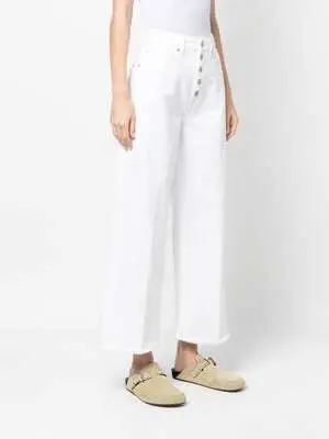 Polo Ralph Lauren Cropped Wide-leg Jeans - White